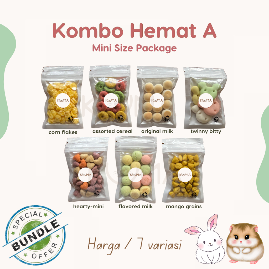 Jual [KUMA] KOMBO HEMAT A DAPAT 7 - Makanan Camilan Hamster UKURAN MINI ...