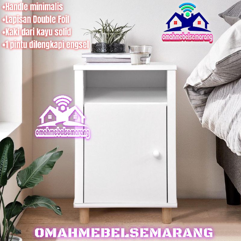 Jual Meja Nakas Sudut cabinet ranjang NK A1 Minimalis Night Stand ...