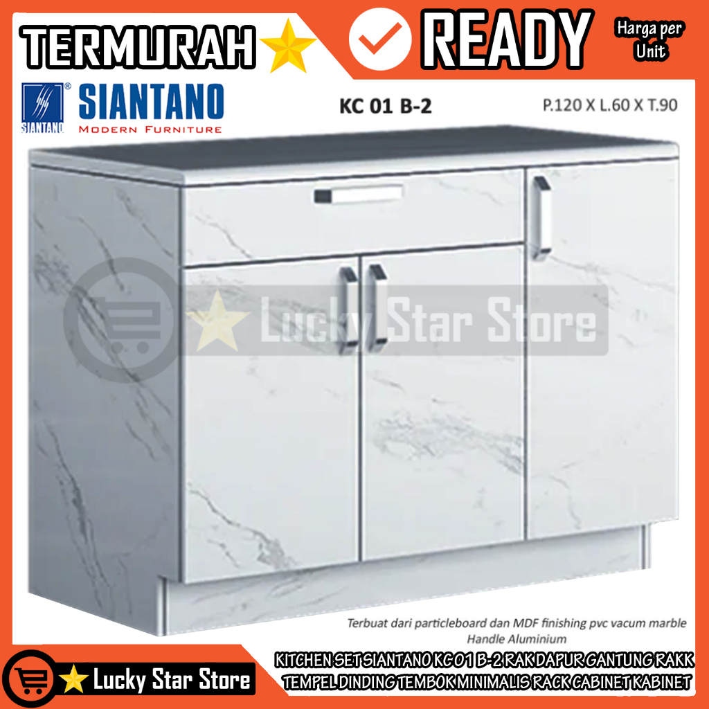 Jual [Kargo] KITCHEN SET SIANTANO KC 01 B-2 RAK DAPUR MARBLE MARMER ...