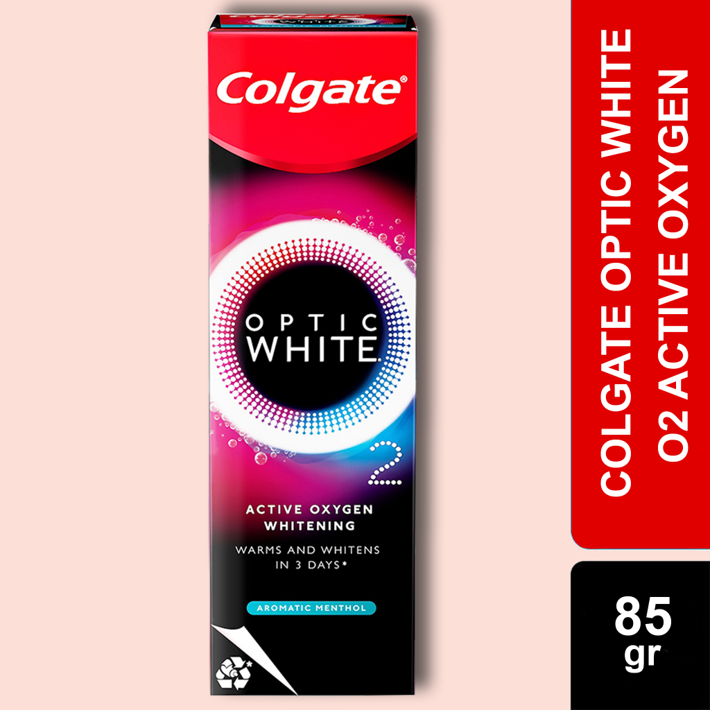 Jual Colgate Pasta Gigi Optic White O2 Aromatic Menthol 85gr | Shopee ...