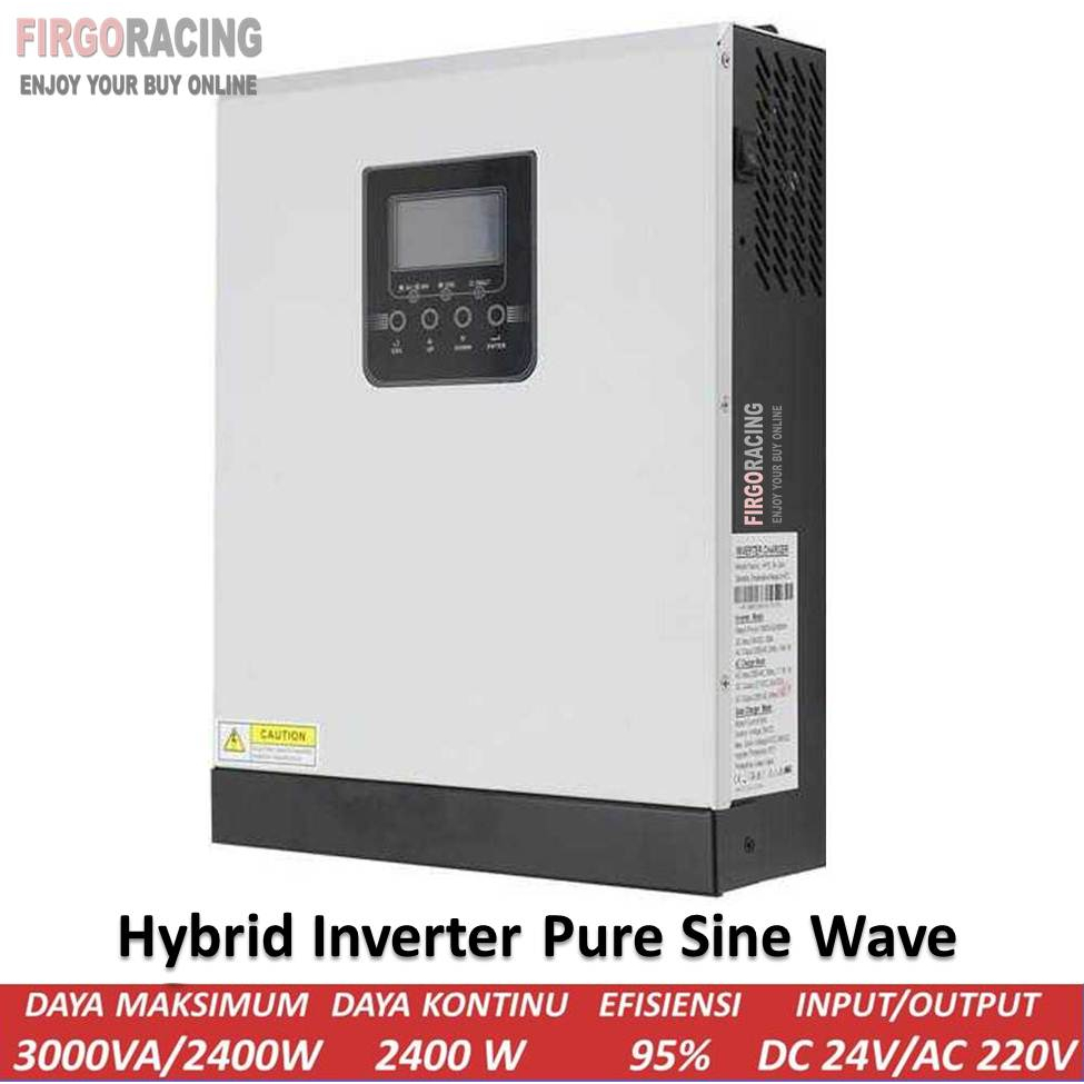 Jual PowMr Inverter Hybrid PWM Pure Sine Wave DC 24V to AC 230V 2400W ...