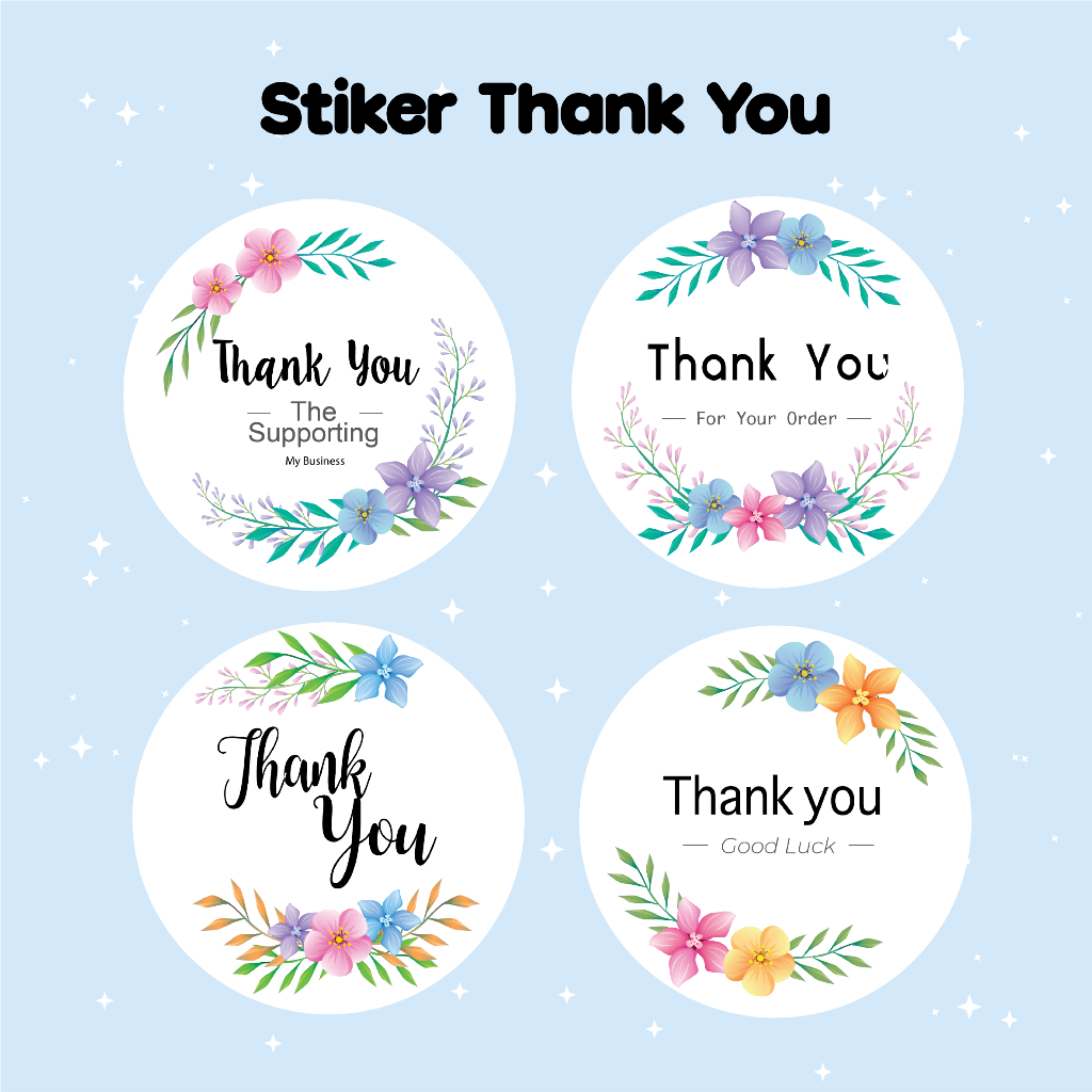 Jual Stiker Terima Kasih | Sticker Thank You Label | Vinyl Glossi ...