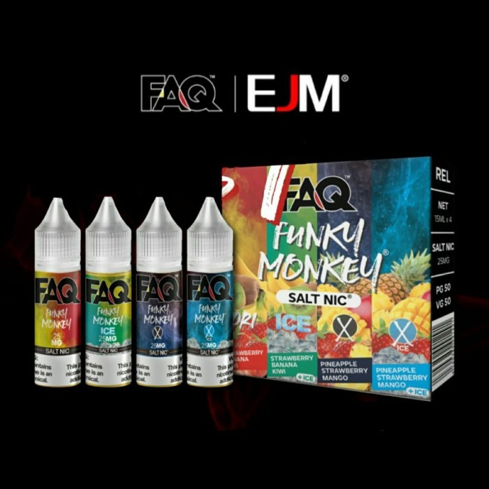 Jual Liquid FAQ Funky Monkey Salt Nic Pack 25MG 15ML by EJM | Shopee ...