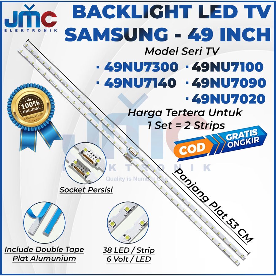 Jual BACKLIGHT TV LED SAMSUNG 49 INCH 49NU7100 49NU7090 49NU7020 49NU7140 49NU7300 UA49NU7100 ...