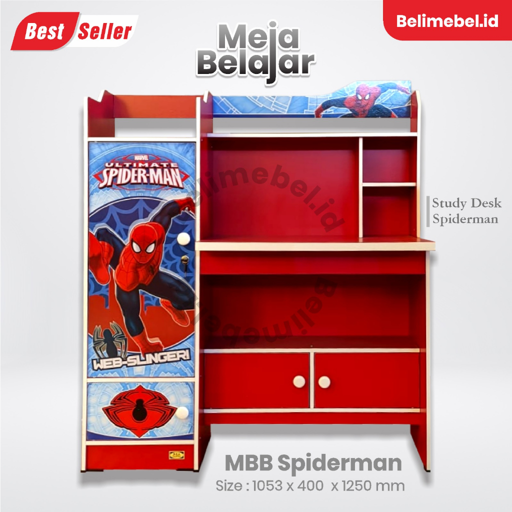 Jual Meja Belajar Anak Spiderman KEA Panel / Meja Belajar Karakter ...