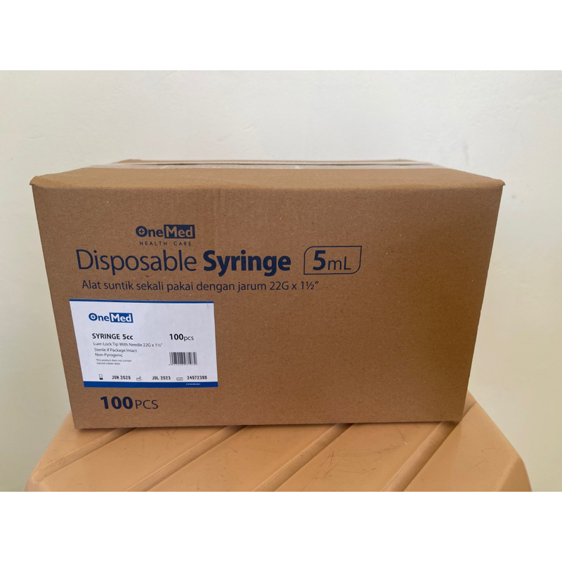 Jual Syringe 5 Ml Onemed Spuit 5 cc Alat Suntik / Box | Shopee Indonesia