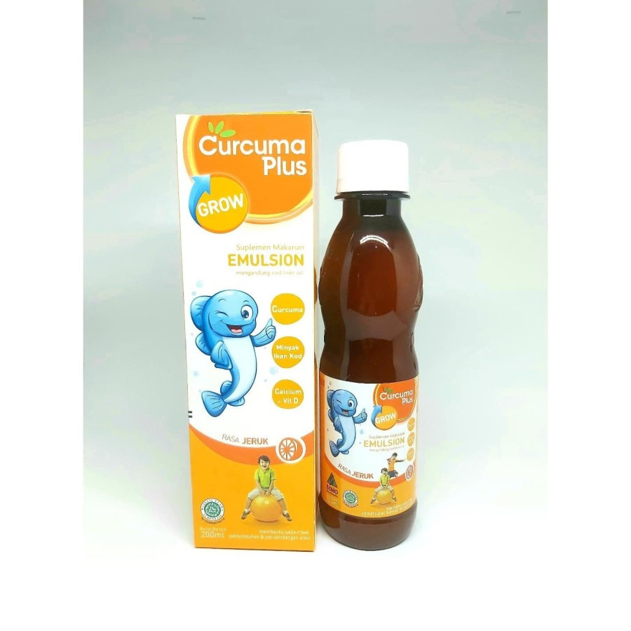 Jual Curcuma plus grow Emulsion syrup Orange & Straw 200m | Shopee ...