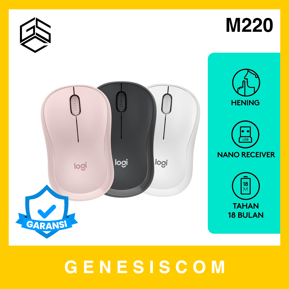 Jual Mouse Wireless LOGITECH M220 Silent Nano USB Receiver Office ...