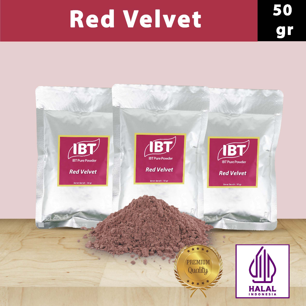 Jual Pure Red Velvet Powder Essence Murni Bubuk Import Makanan Kue 50 ...