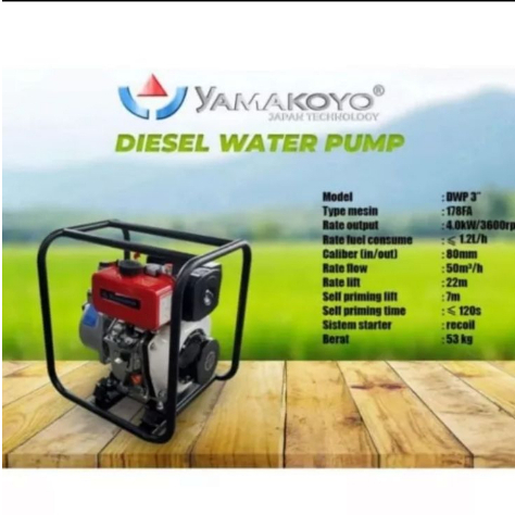 Jual MESIN POMPA AIR 3 INCH/DIESEL WATER PUMP | Shopee Indonesia