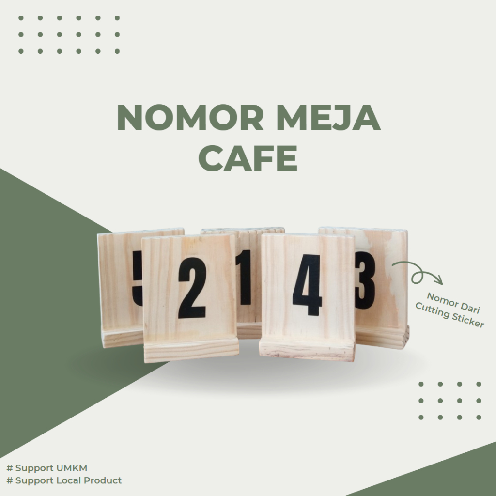 Jual NOMOR MEJA KAYU UNTUK CAFE / TOKO / RESTAURAN / TEMPAT MAKAN ...