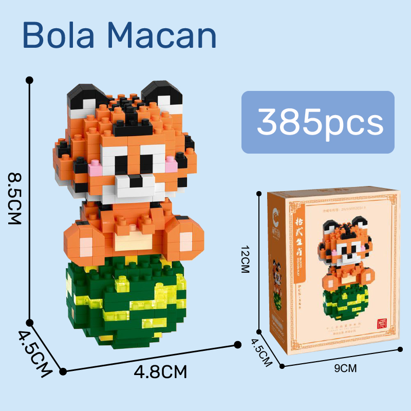 Jual BLOCK CITY NANO BLOCK 12 SHIO SERIES / 12 Chinese Zodiac / BRICKS ...