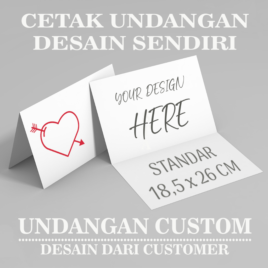 Jual Ukuran Standar, Lipat 2 atau 3 - Cetak Undangan Custom Desain ...