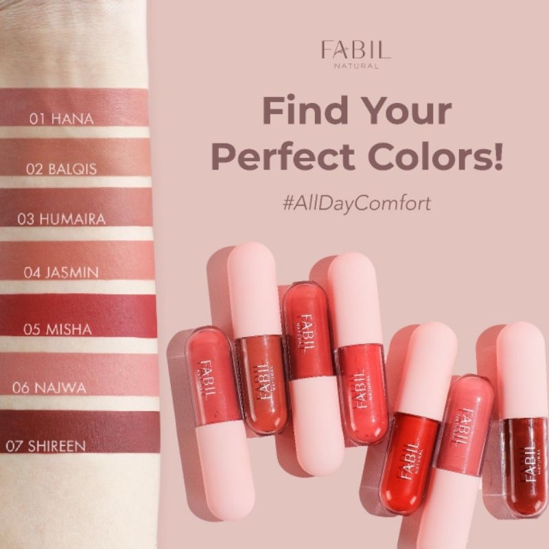 Jual Lip Cream Matte Fabil Natural With Moringa Ringan, Lembut & Anti ...