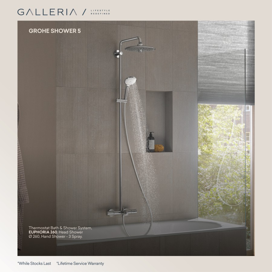 Jual Grohe Euphoria Shower System w/ Thermostat 26114002 / Grohe Shower | Shopee Indonesia