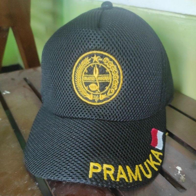 Jual Topi Pramuka Scout Paskibra Korpri gratis bordir nama samping ...