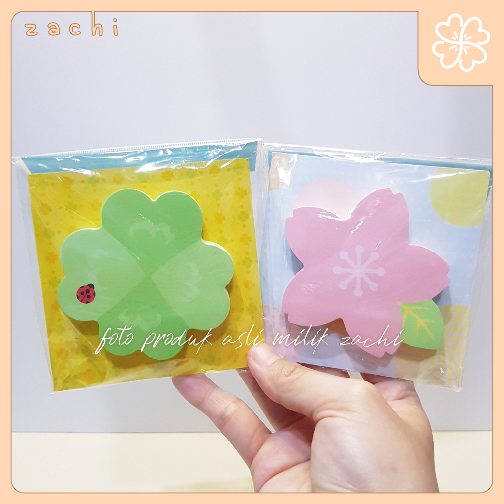 Jual STICKY NOTES CLOVER / SAKURA SHAPE | JAPAN HANDCARRY | Shopee ...