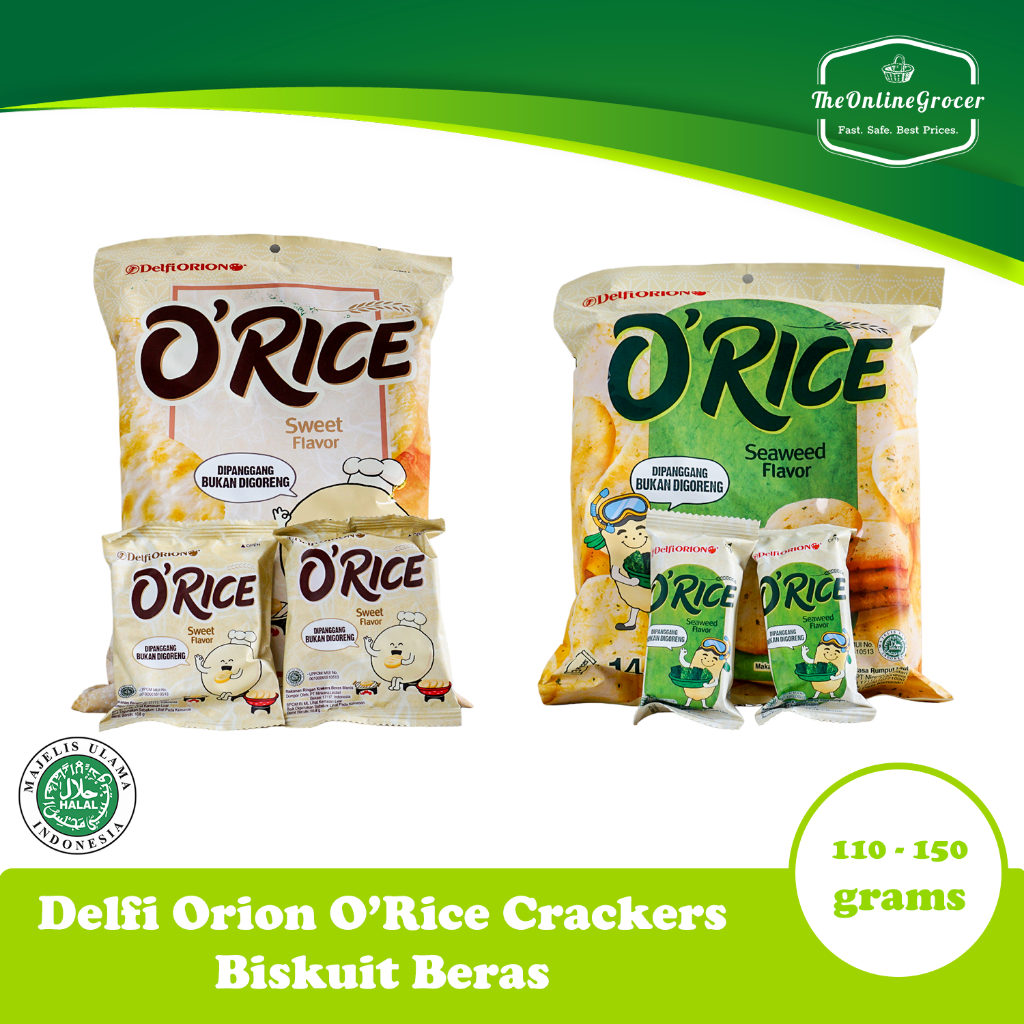 Jual Delfi Orion O'rice Rice Crackers - Snack Crackers Beras - Krekers ...