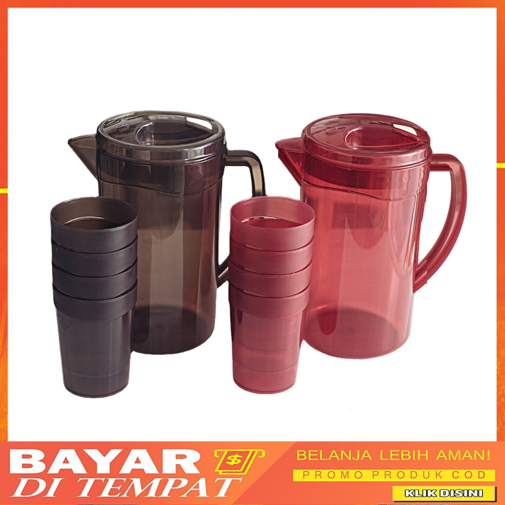 Jual Teko Ketel Plastik Set 5 In 1 1800ml PP Food Grade Segel Free 4 ...