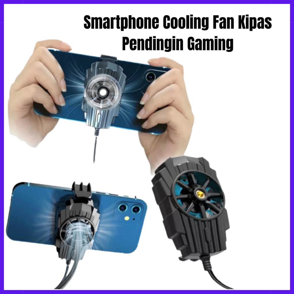Jual Pendingin hp Gaming Cooler Mobile Phone Game Cooling pad cooler hp ...