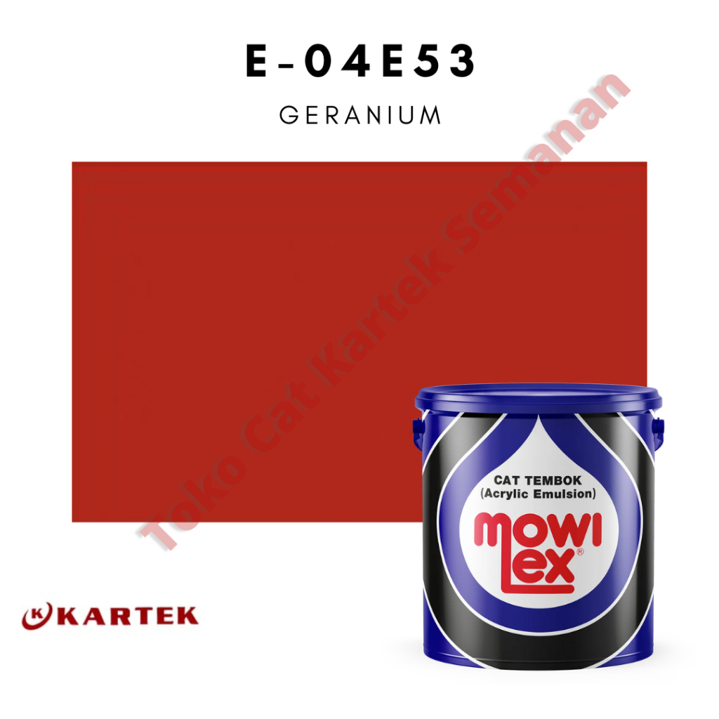 Jual MOWILEX EMULSION INTERIOR E-04E53 GERANIUM (1 liter) | Shopee ...