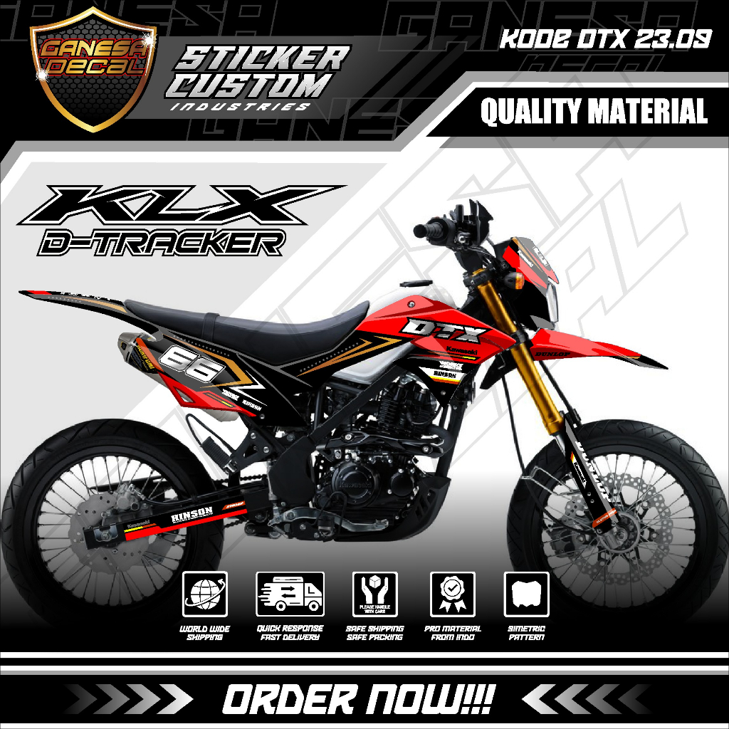 Jual Decal Sticker Motor Cross Kawasaki KLX Dtracker 150 New Fullbody ...