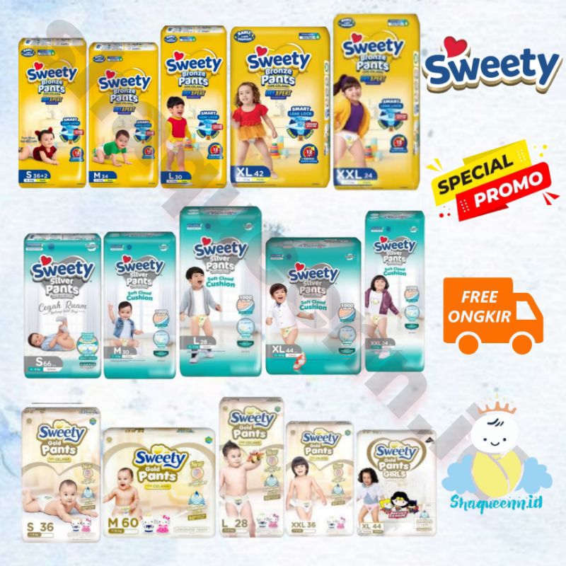 Jual Sweety silver pants JUMBO pack S66 M60 L54 XL42 XXL32 | Shopee ...