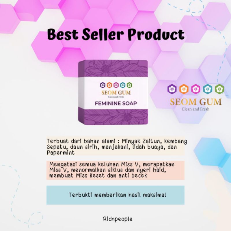 Jual SEOM GUM FEMINIM SOAP SABUN VIRAL SEJUTA MANFAAT 100% ORI | Shopee ...
