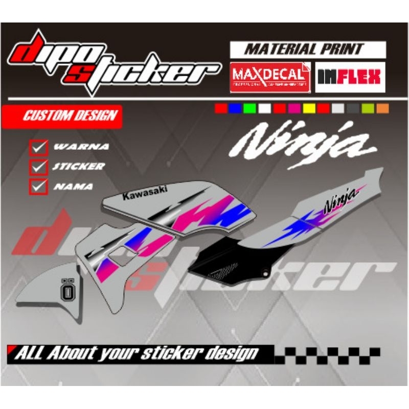 Jual sticker striping ninja kis transparan bisa riquest | Shopee Indonesia