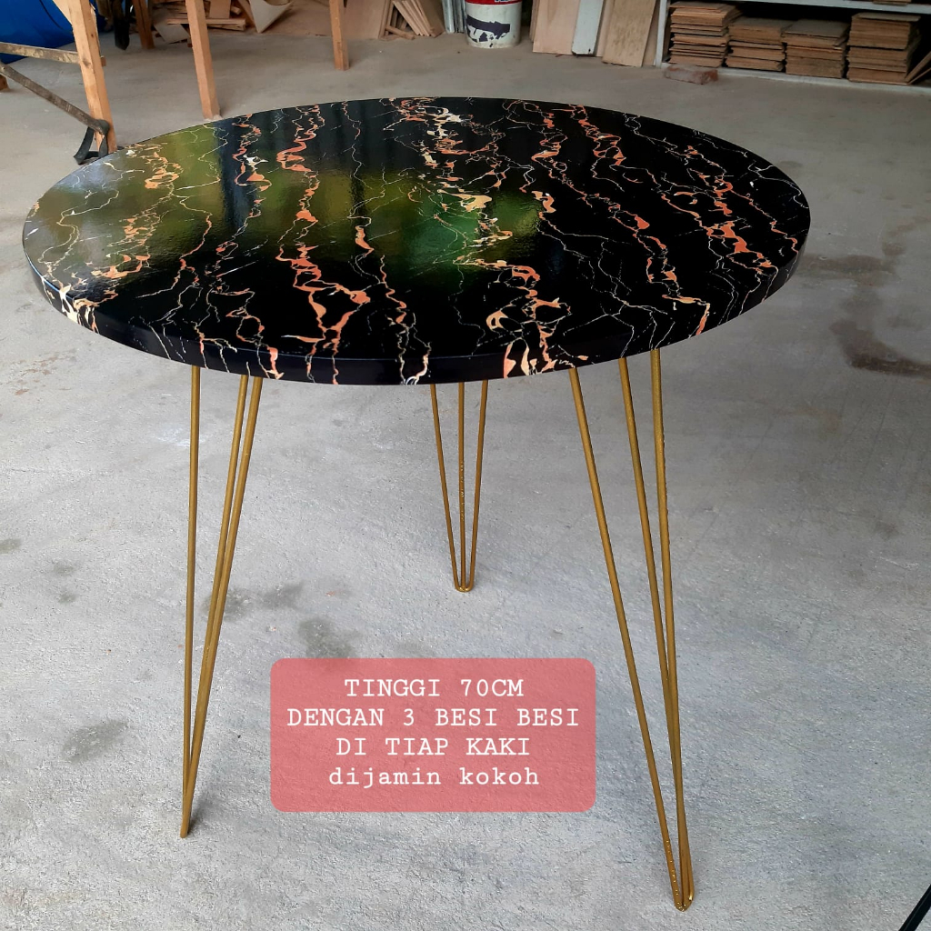 Jual meja bulat kaki besi minimalis ruang tamu,meja bulat sudut,meja ...