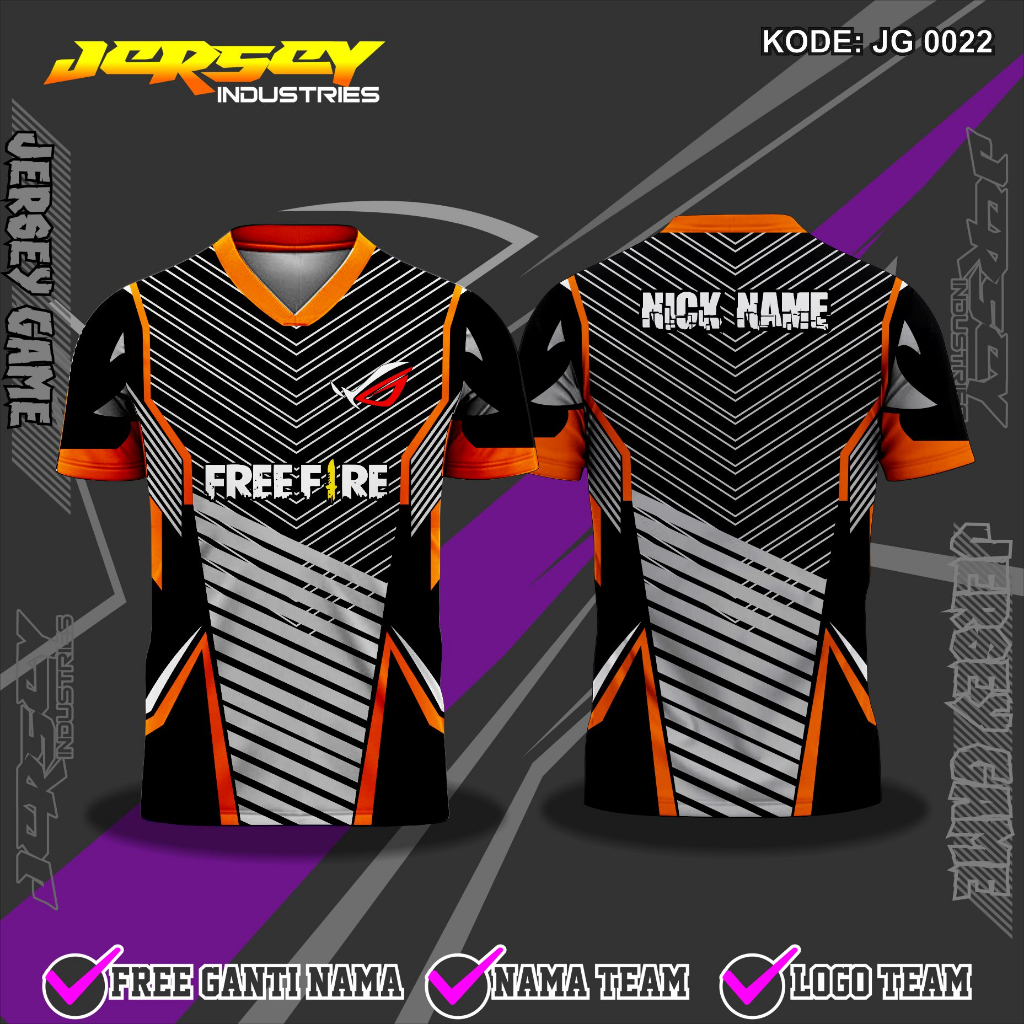 Jual 22.JERSEY GAME FREE GANTI NAMA /NAMA TEAM /LOGO TEAM DAN BISA COD ...