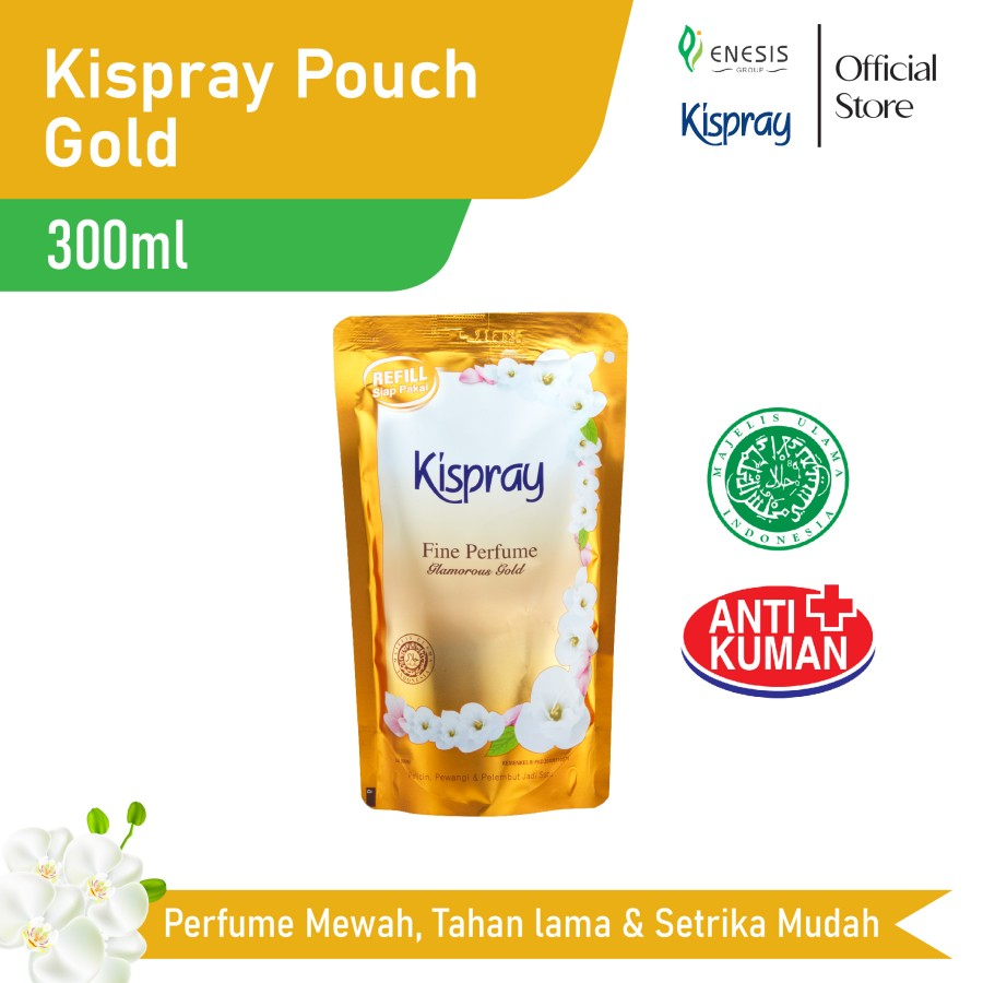 Jual Kispray Pouch Refill Glamoure Gold 280 ml - Pelicin Pewangi Pelembut Pakaian Kispray ...
