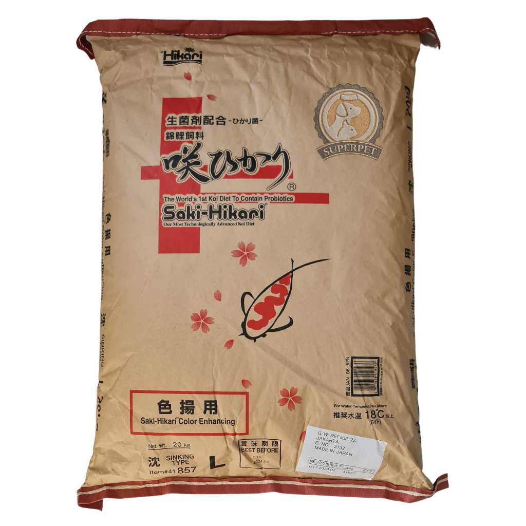 Jual Saki Hikari Color Enhancing Small & Larga 20 kg Sinking Koi Food ...