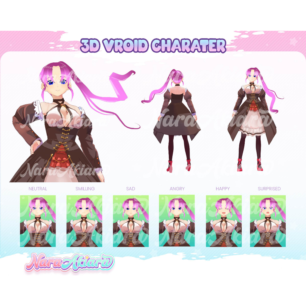 Jual Upgrade Streaming Anda dengan Model Vroid 3D Siap Pakai, Karakter ...