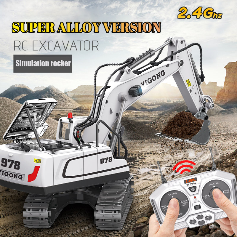 Jual YIGONG Remote Control Excavator 11 CH 1:20 Crawler 2.4Ghz RC ...
