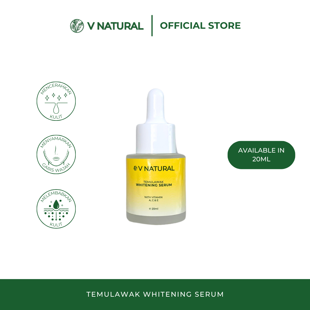 Jual [BPOM HALAL] VNatural / V Natural Whitening Serum Temulawak 20ml ...