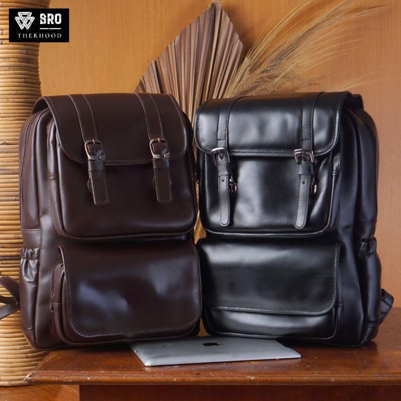 Jual tas ransel laptop kulit sapi jenis BPB15 | Shopee Indonesia