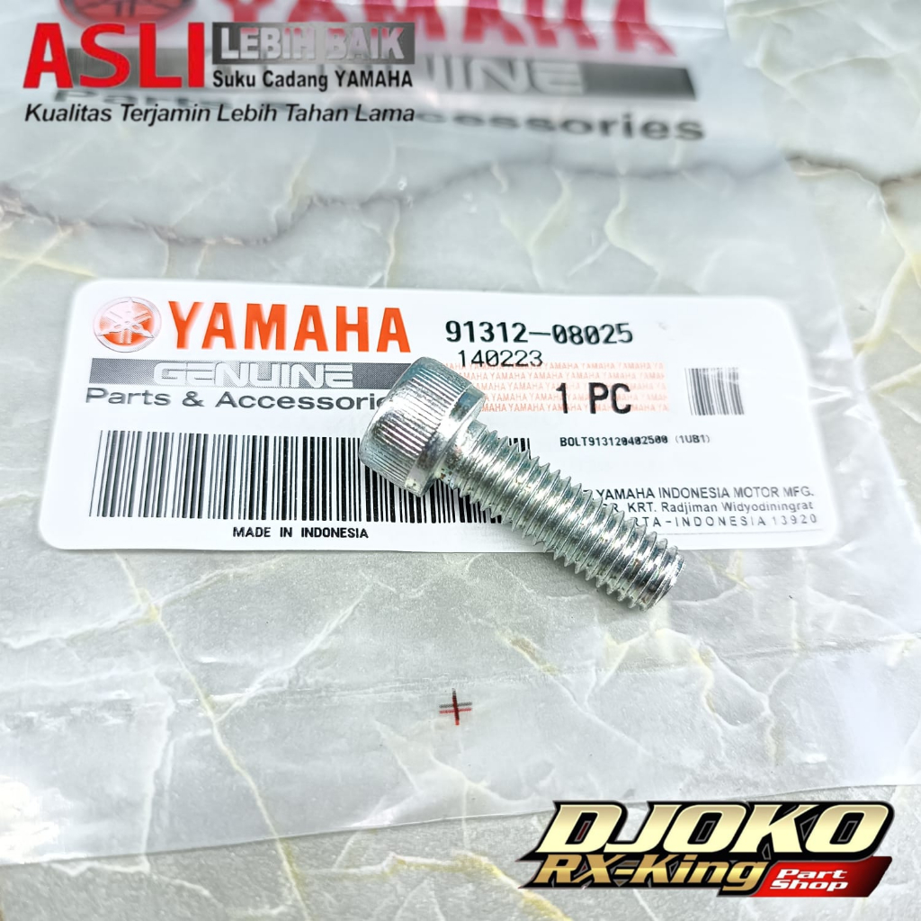 Jual baut L M8 ( baut 12 ) raiser klem stang rx king putih ORIGINAL ...