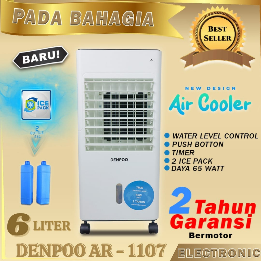 Jual Air Coller Penyejuk Ruangan DENPOO AR 1107 6.5 Liter | Shopee ...
