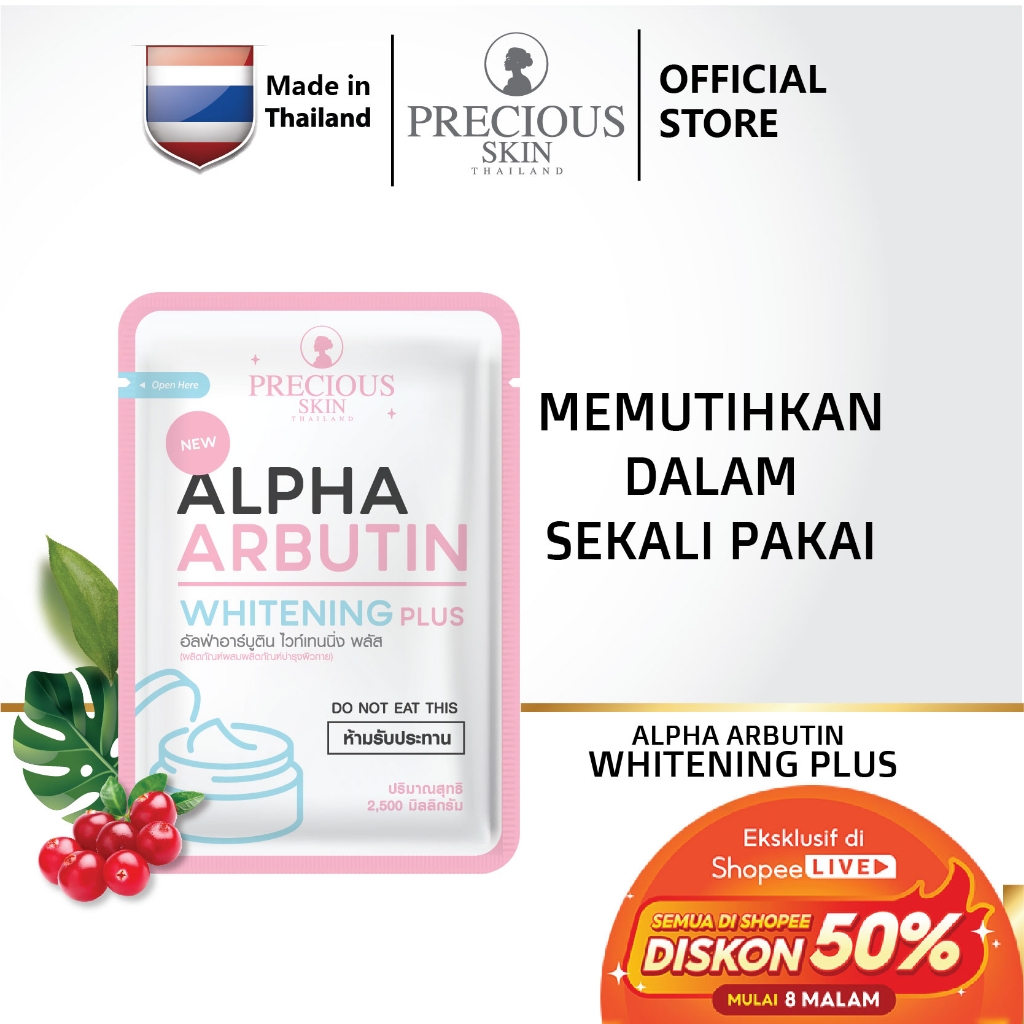 Jual Precious Skin Thailand Alpha Arbutin Whitening 3 Plus / Powder ...
