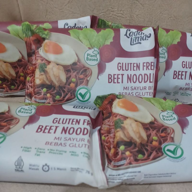 Jual Mie Sayur Bit / Beet noodle Ladang Lima Gluten Free | Shopee Indonesia