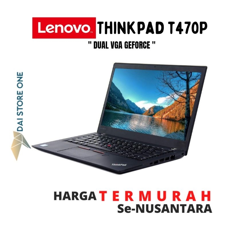 Jual Laptop Lenovo T470P Core i7 7th Dual VGA GeForce 32GB/512GB Mulus ...
