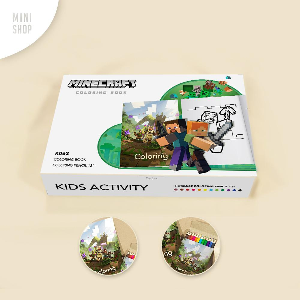 Jual K062 Minecraft - Souvenir Ulang Tahun Mainan Anak Buku Mewarnai ...