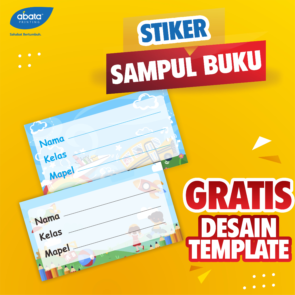 Jual Stiker Label Buku Pelajaran Sekolah Stiker Mapel Anak Stiker Anak ...