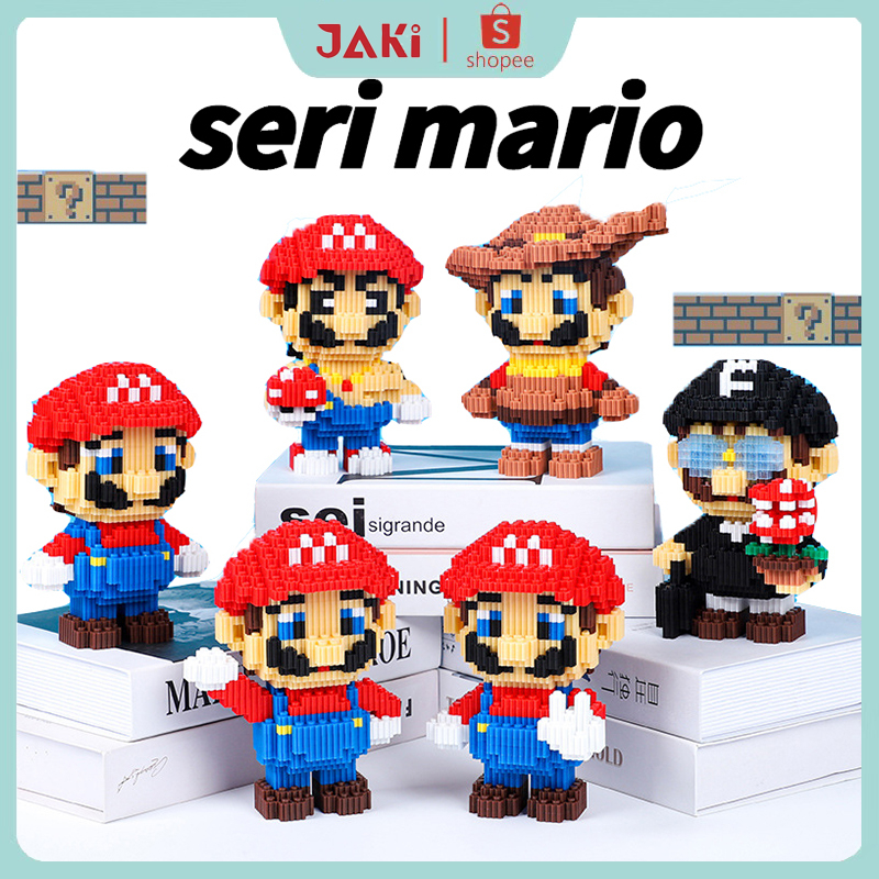 Jual JAKi Block Super mario Blok teka-teki Nano Series kartun mario ...