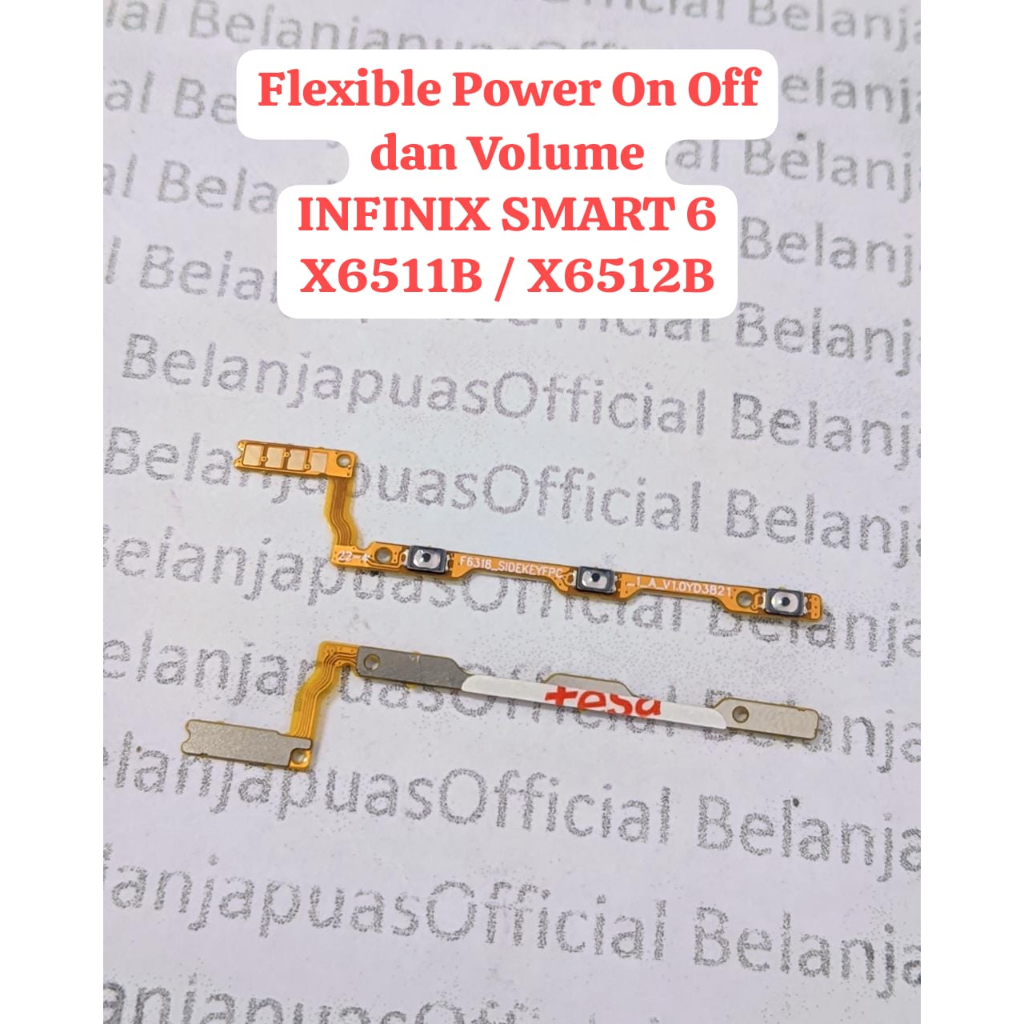 Jual Flexible Fleksibel Flex Flek POWER ON OFF dan VOLUME INFINIX SMART 6 X6511B X6512B | Shopee ...