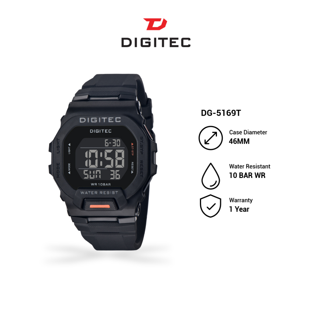Jual Jam Tangan Pria DIGITEC DG-5169T | Shopee Indonesia