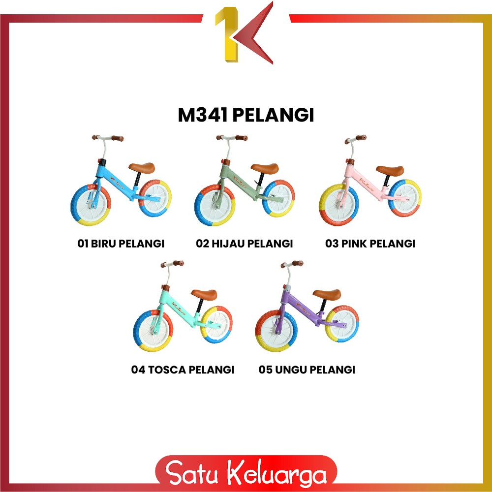 Jual SK-M341 Mainan Anak Sepeda Balance Bike Tanpa Pedal Anak Roda 2 / Sepeda Keseimbangan Push ...