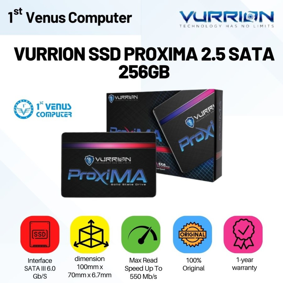 Jual SSD VURRION PROXIMA 2.5 SATA 256GB/MEM04-VUR | Shopee Indonesia