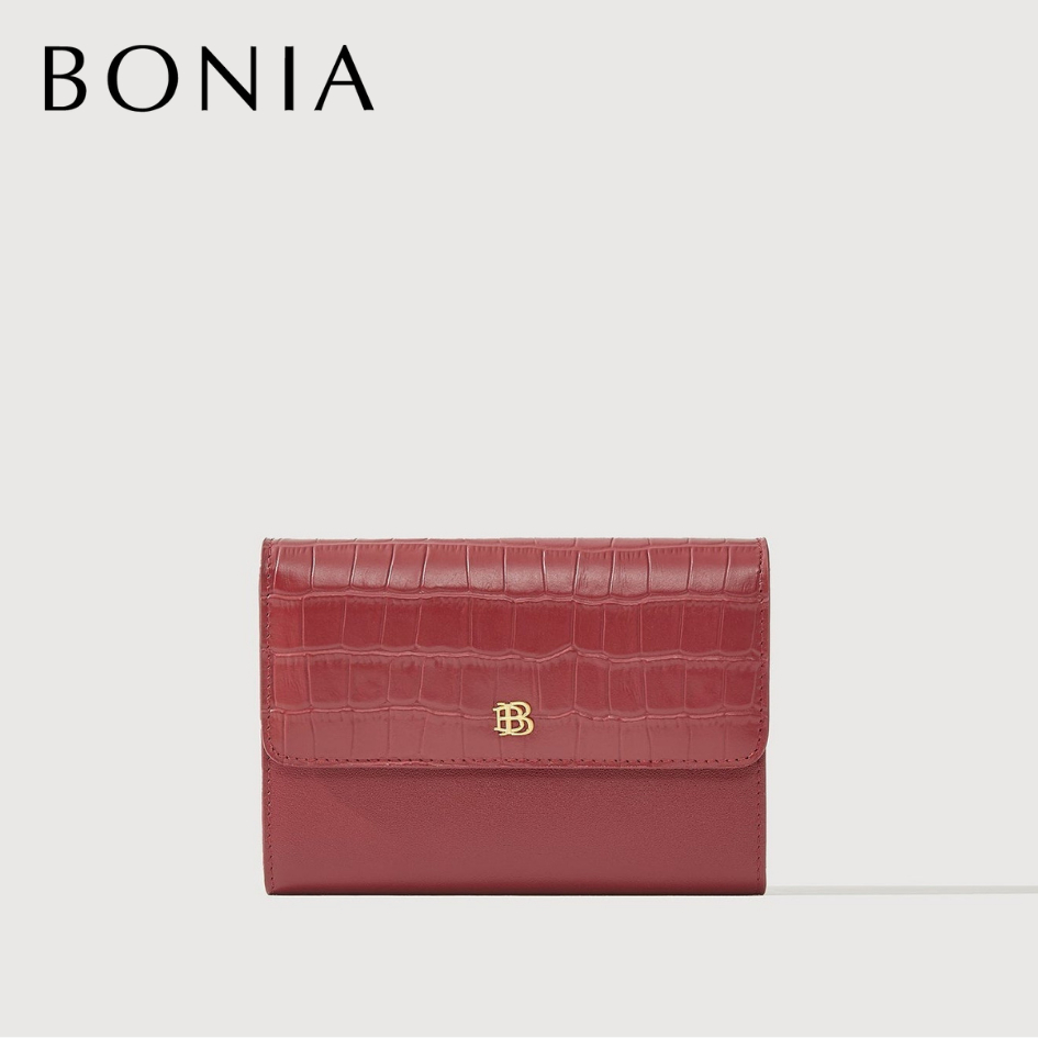 Jual Bonia - Cecily Short 2 Fold Wallet Bloodstone | Shopee Indonesia